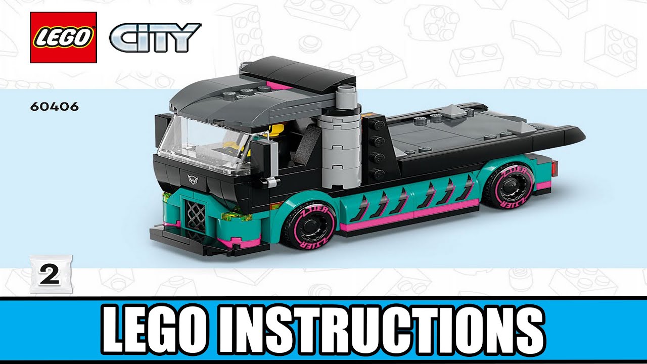 LEGO Instructions - City - 60406 - Race Car and Car Carrier Truck (Book ...