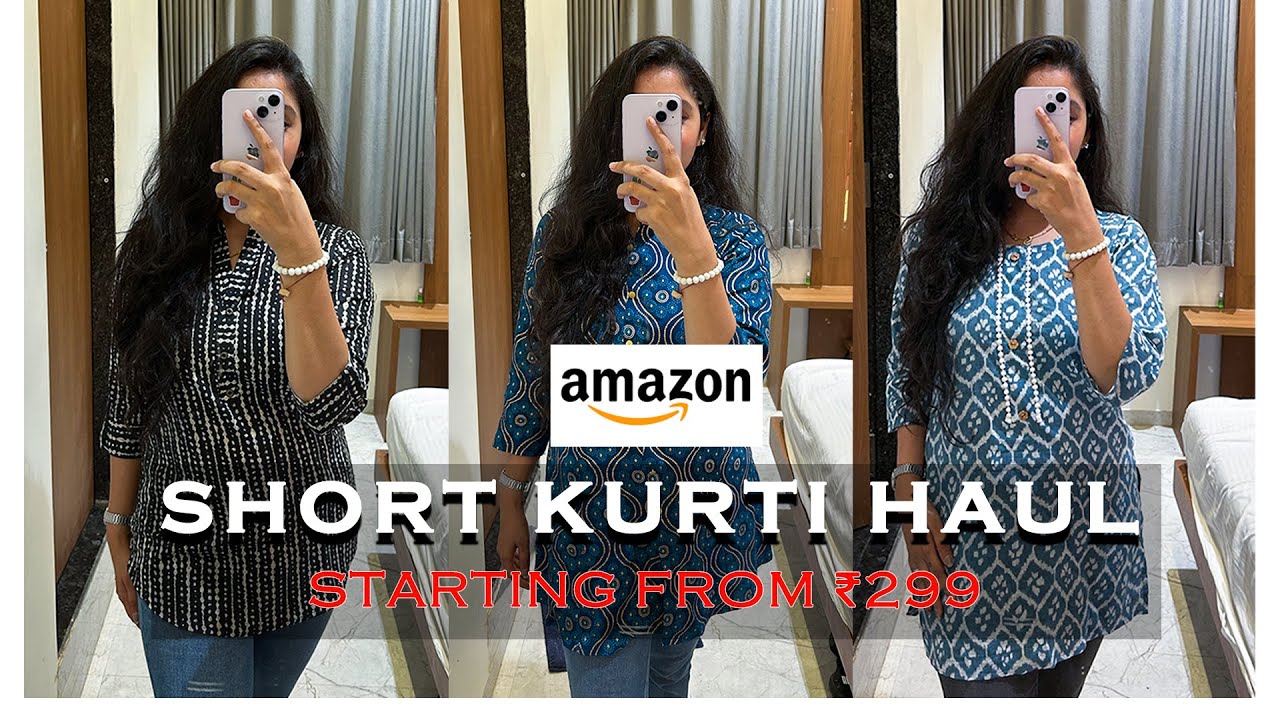Affordable Short Kurtis Haul | Huge AMAZON Short Kurti Haul Under 500 # ...