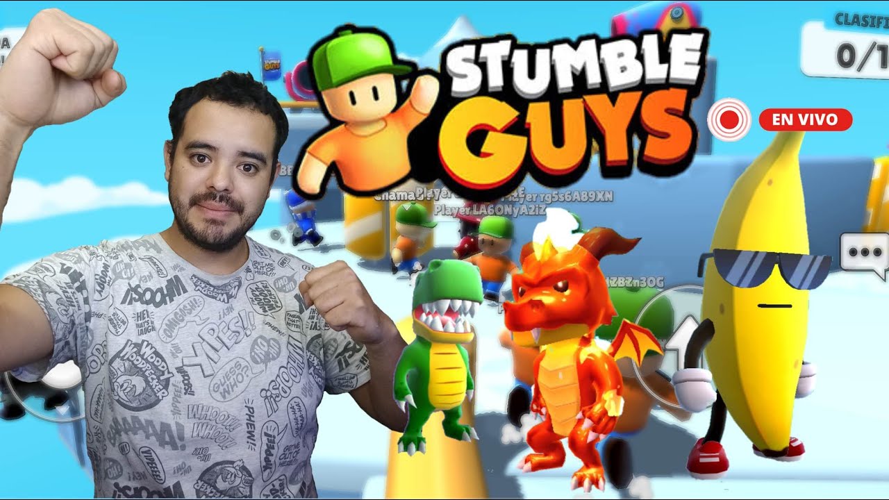 JUGANDO STUMBLE GUYS CON SUSCRIPTORES |DNT| CHAMA EN DIRECTO BLOCK DASH ...