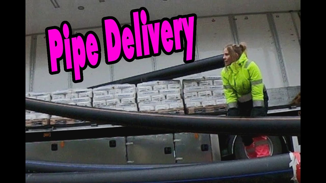 Unloading 500KG of Pipes by Hand - YouTube