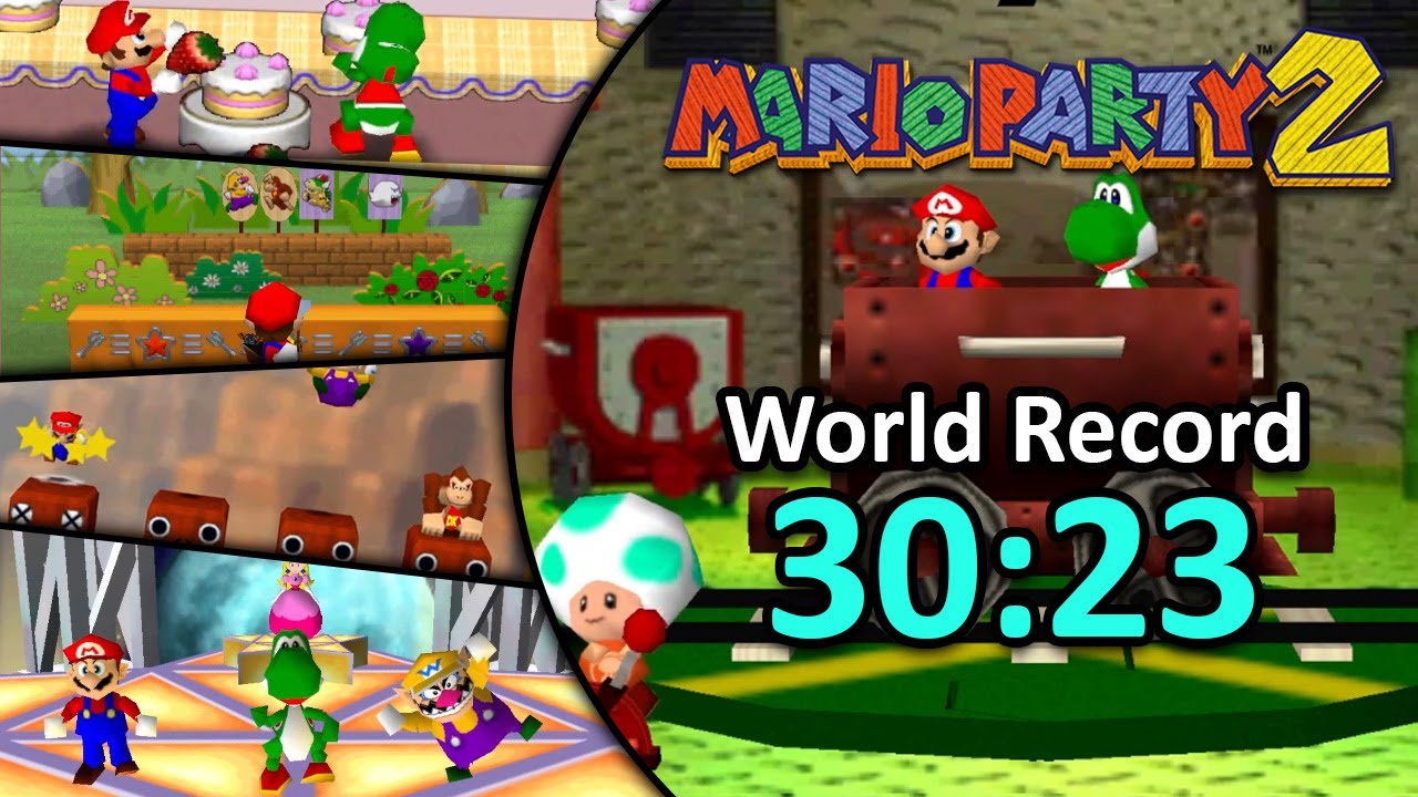 [WORLD RECORD] Mario Party 2 - Mini-Game Coaster (Normal) in 30:23 (N64 ...