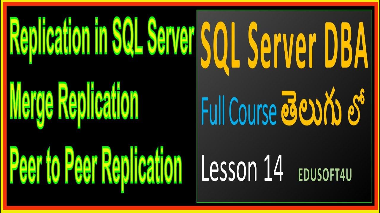 merge replication and peer to peer replication in SQL Server DBA - YouTube