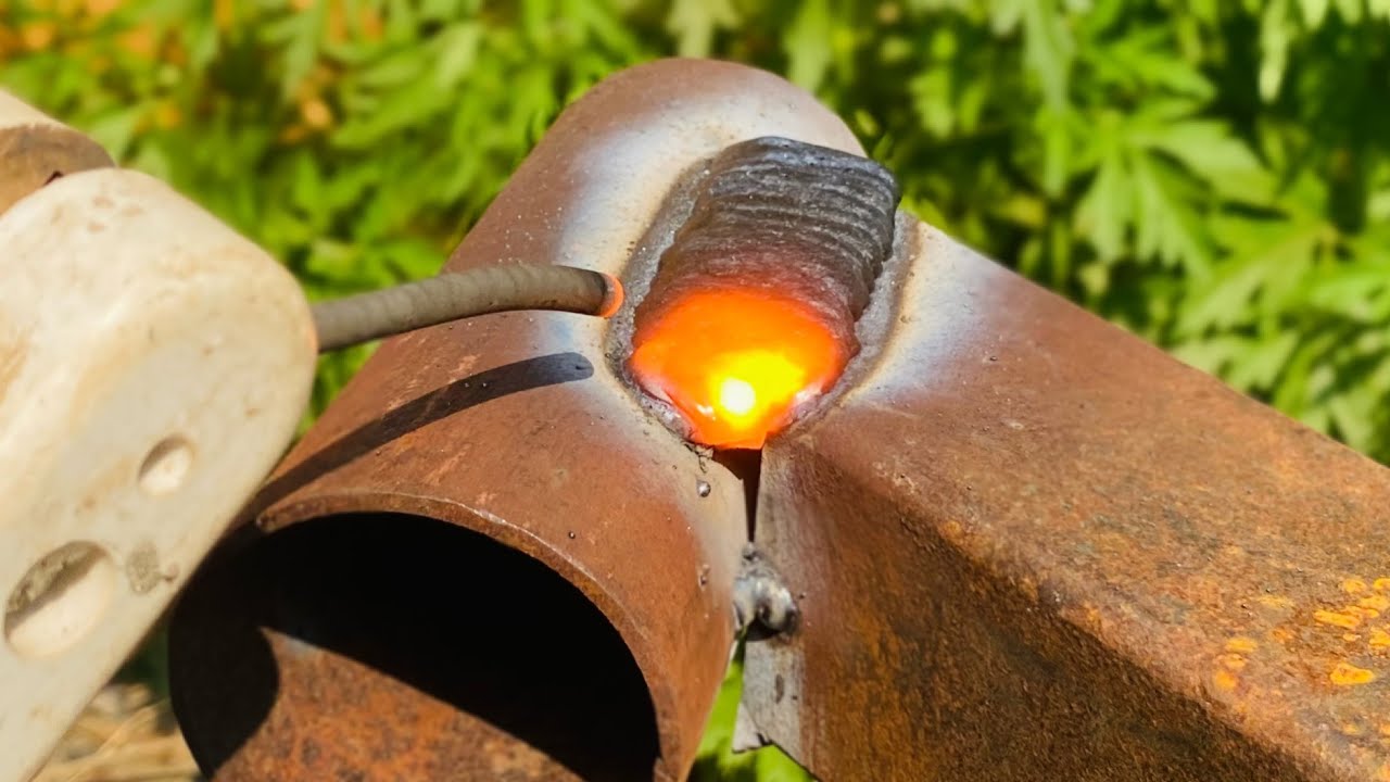 Learn how to weld in gaps square iron and round pipe! weld tips - YouTube