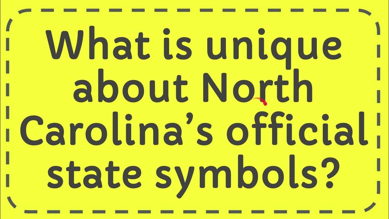 What is unique about North Carolina’s official state symbols? - YouTube