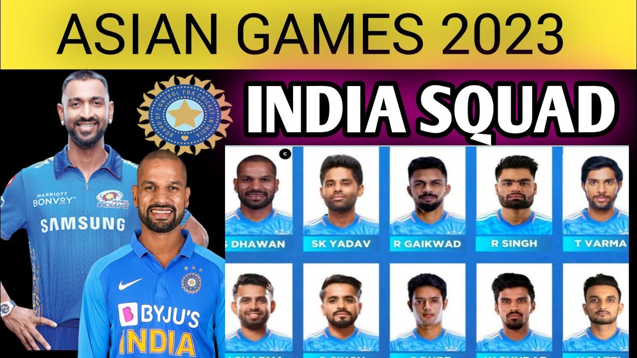 Asian Games 2023 Cricket | India Squad For Asian Games 2023 | Asian ...