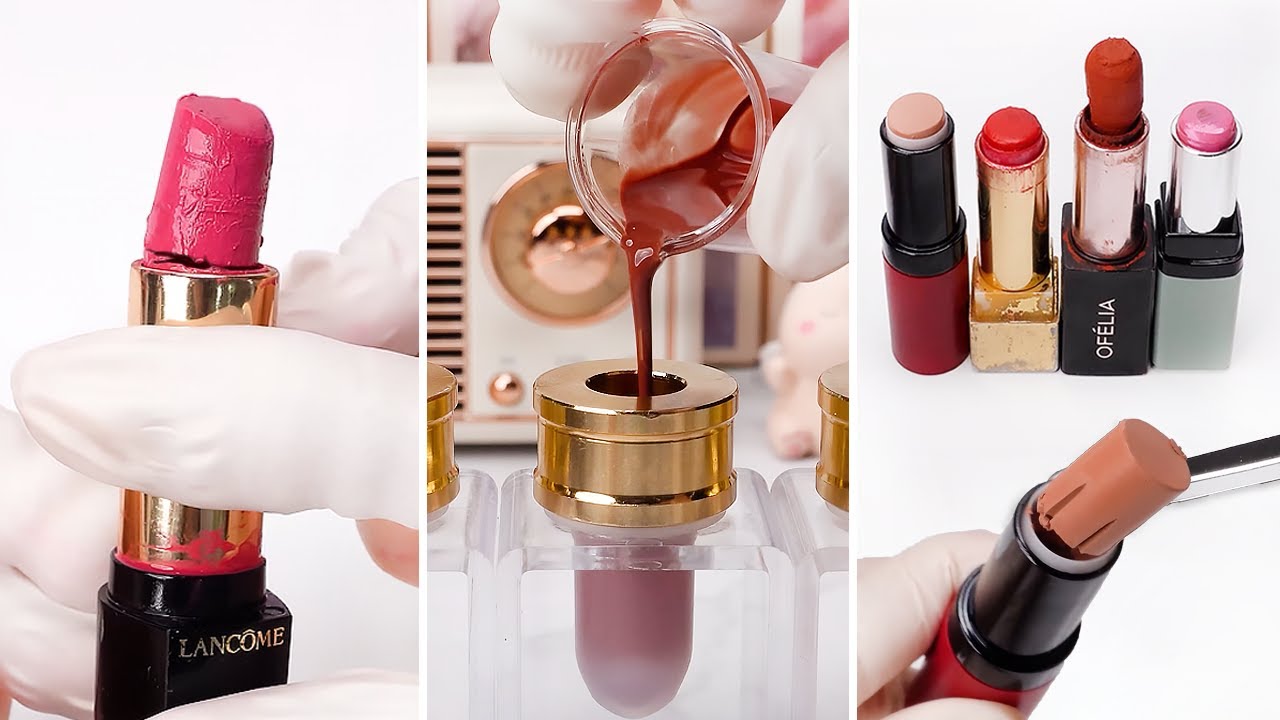 Satisfying Makeup Repair #75 | ASMR Repair Lipstick Collection - YouTube