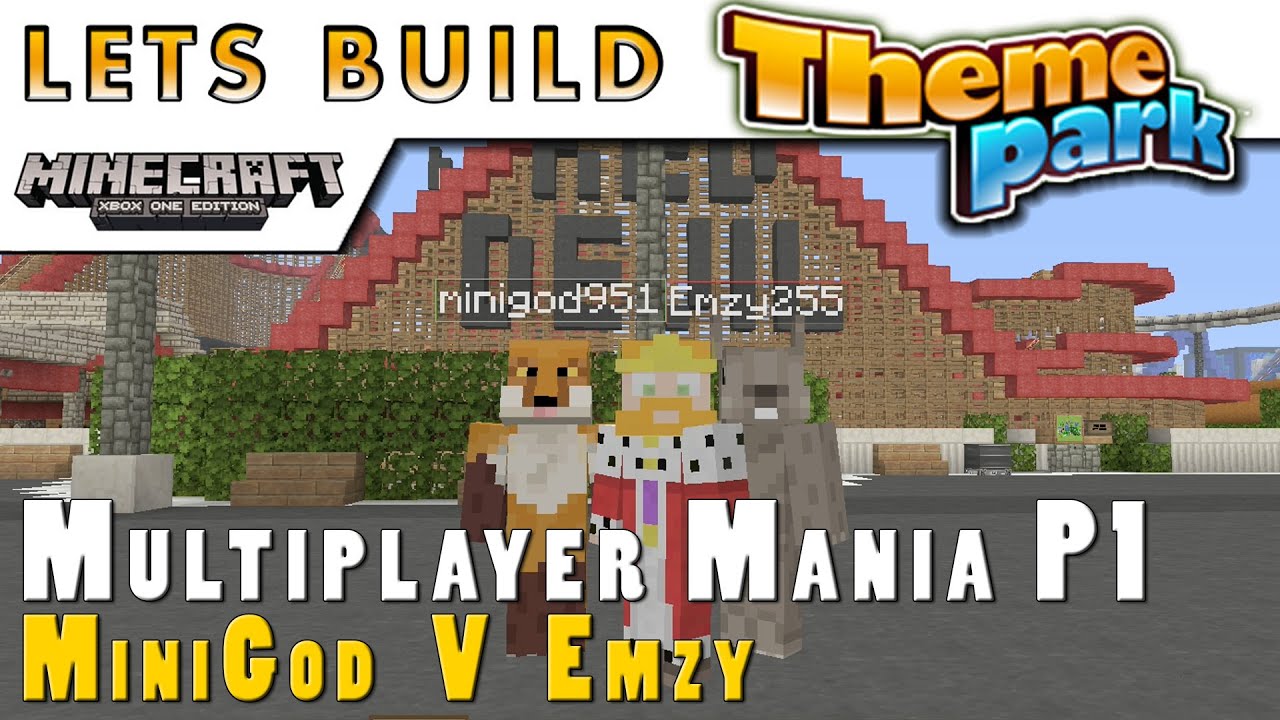 Minecraft :: Lets Build A Theme Park :: Emzy Vs MiniGod P1 - YouTube