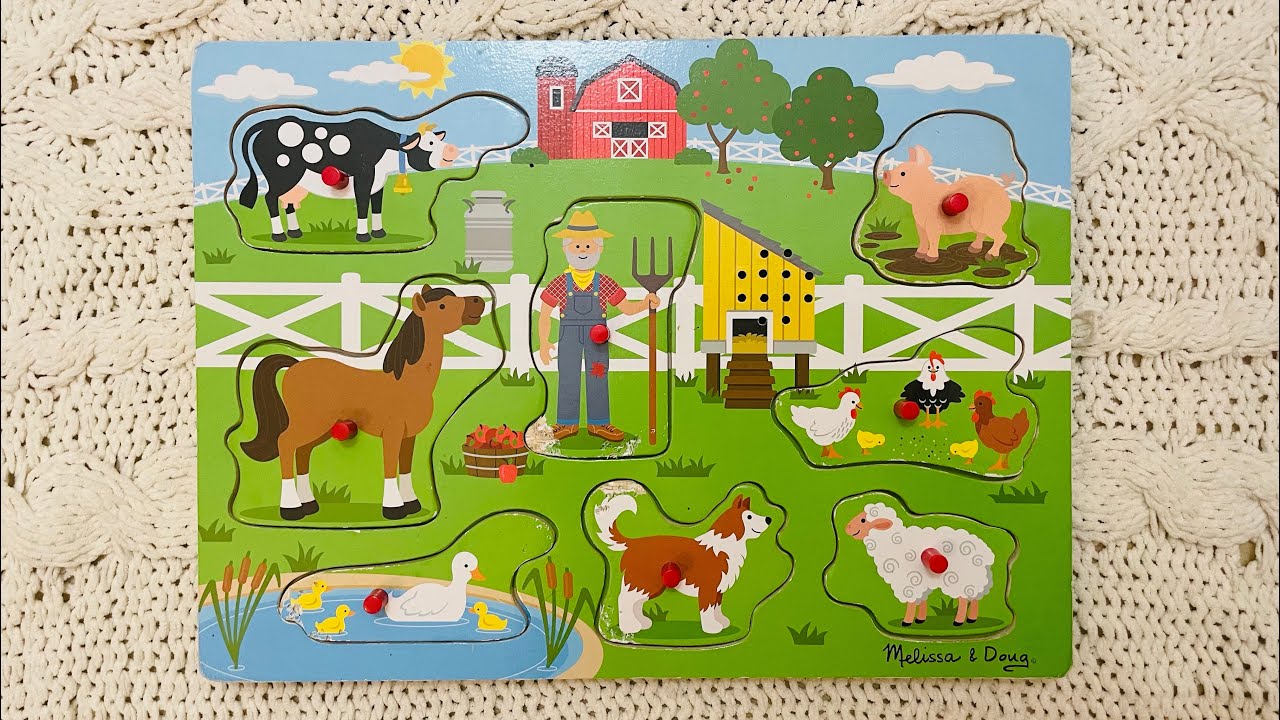 Old McDonald Had A Farm Song, Puzzle, Animals and Sounds! | Learning ...