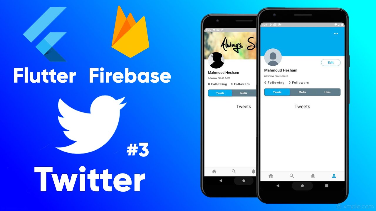 Flutter Firebase Twitter Clone User Profile Screen Ep 3