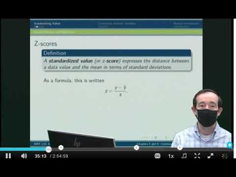Chapter 5 & 6 Continuous Random Variables and the normal Distribution Part 1 Standardizing ...