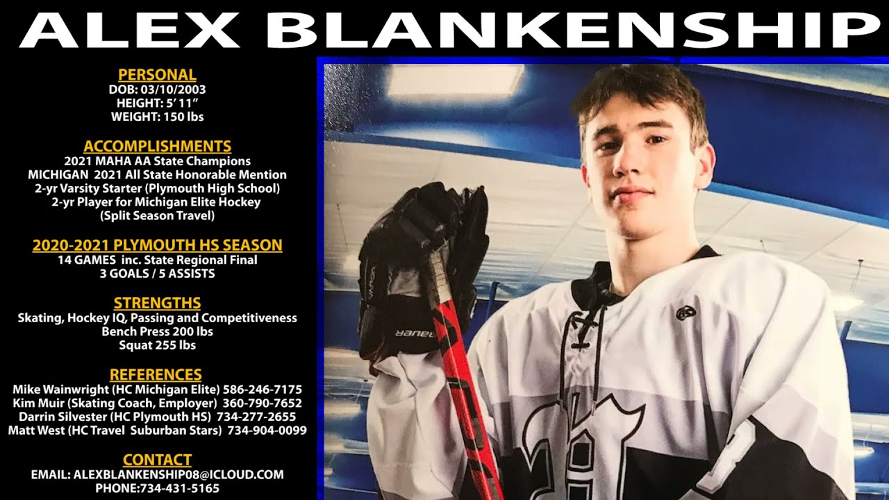 Prospect Video: Alex Blankenship (Hockey Defenseman) - YouTube