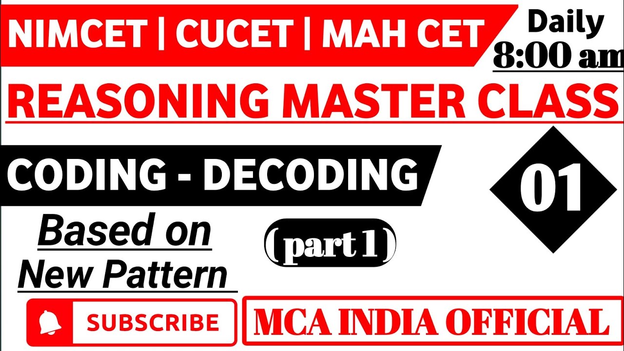 Coding Decoding Nimcet Cuet Mah Cet Coding Decoding Tricks Youtube