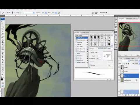 Digital Speed Painting: Steam Spider Concept - YouTube