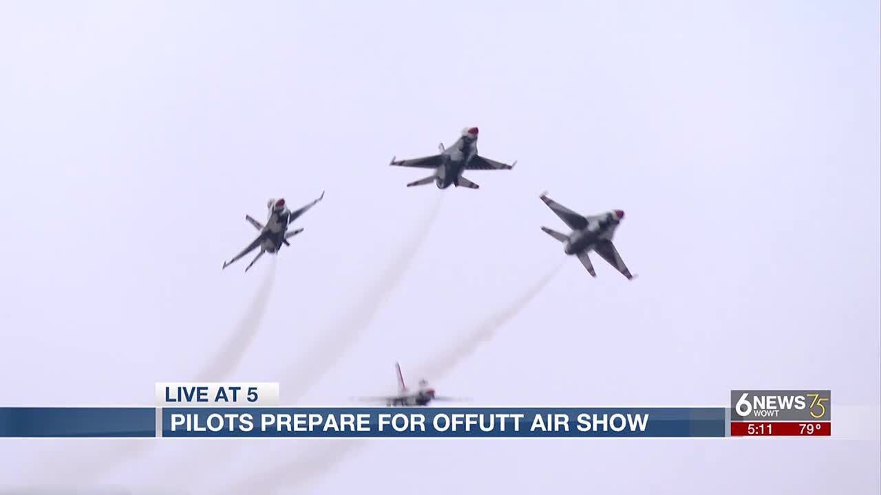 Pilots prepare for Offutt air show - YouTube