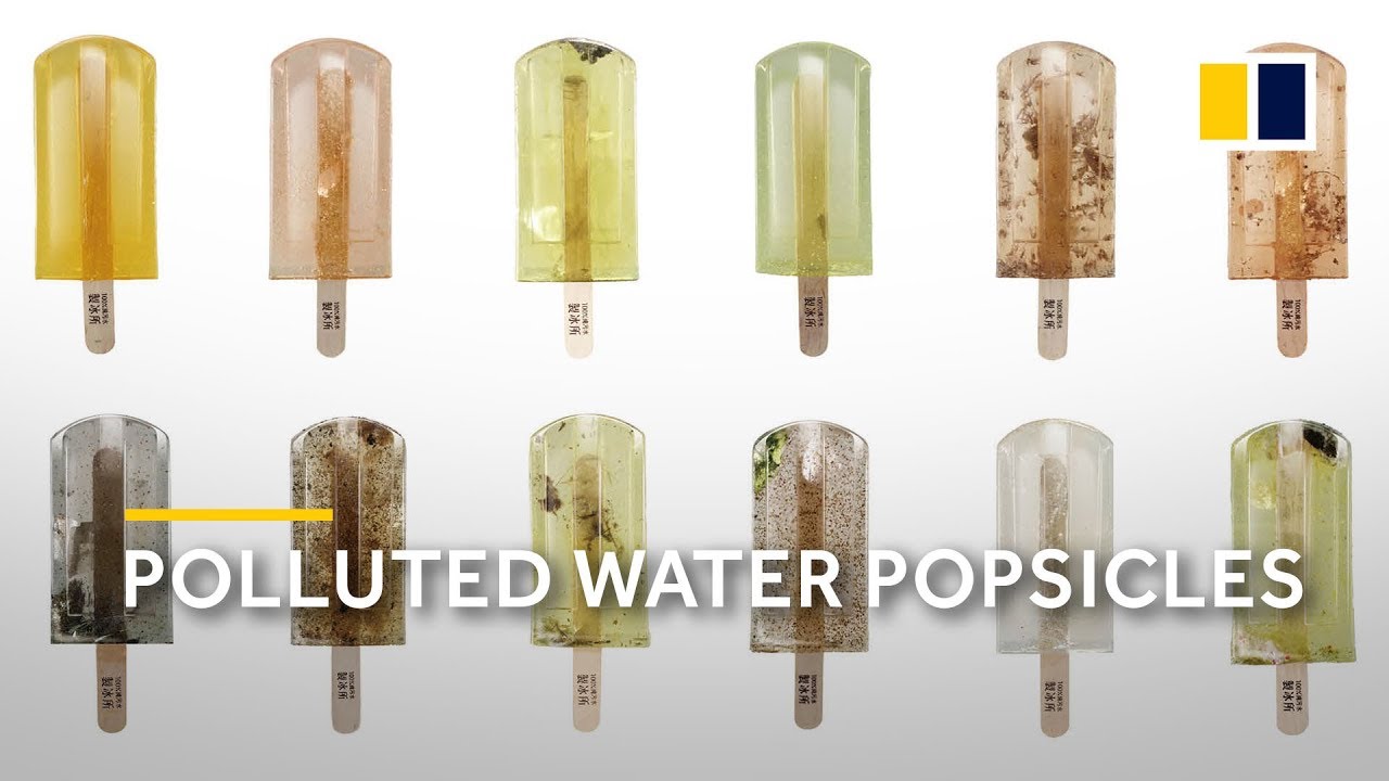 Water pollution: popsicles made of sewage water - YouTube