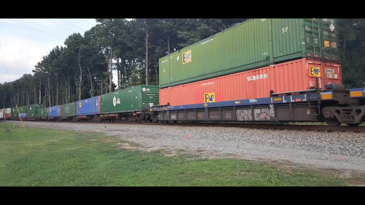 NS 213 with UP 9068 SD70AH UP 8981 SD70AH and UP 6739 AC44CW - YouTube