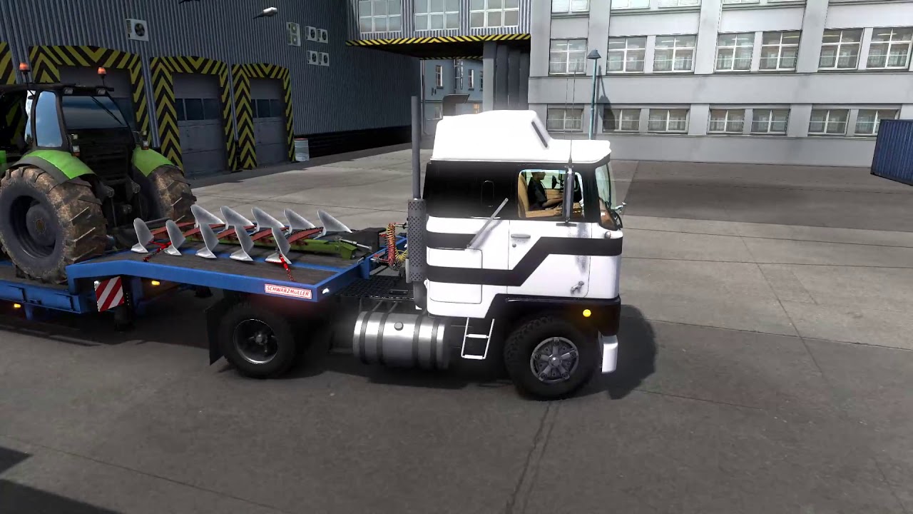 [ETS]Driving the old F700 Mack truck - YouTube
