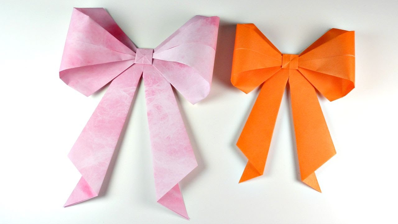 Cómo hacer un lazo de origami | Origami Bow | Mundo@Party - YouTube