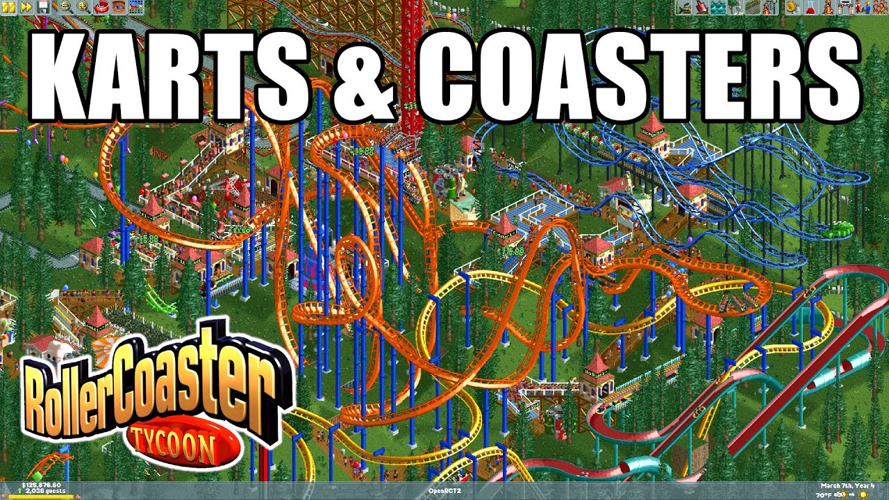 Karts & Coasters Playthrough - RollerCoaster Tycoon - OpenRCT2 - YouTube