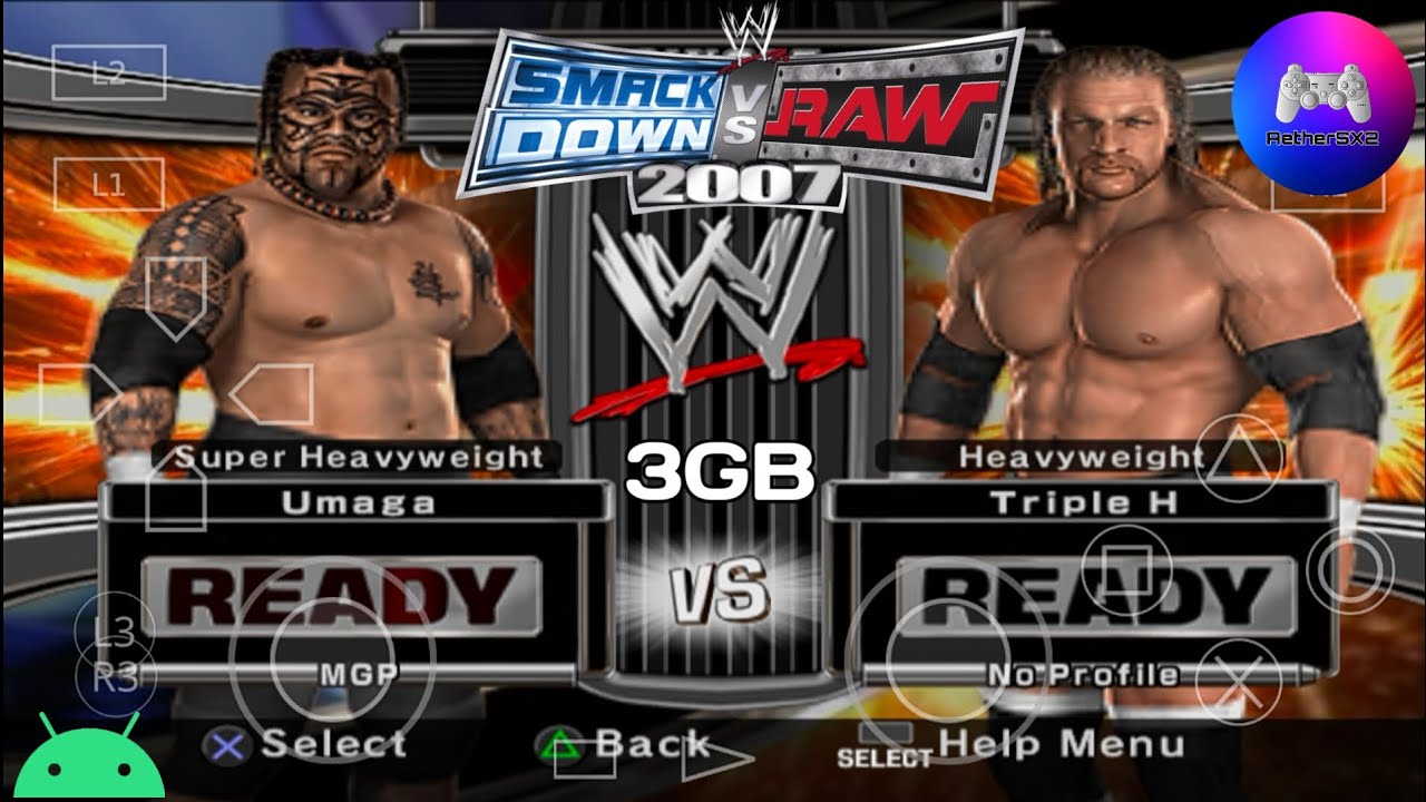 WWE SmackDown Vs Raw 2007 PS2 Game for Aether SX2 PS2 Emulator on ...