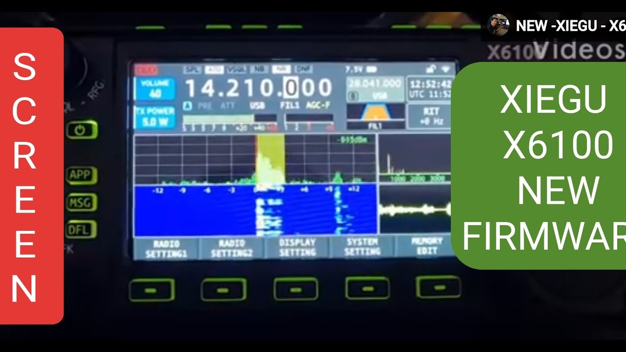 XIEGU X6100 - New Firmware Nov 2022 - YouTube