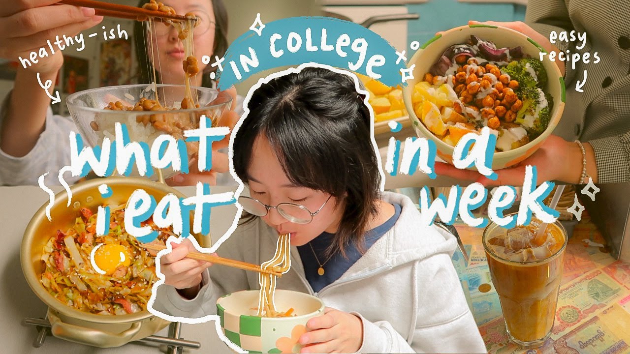 what i cook + eat in a week as a busy college student 🥑 - YouTube