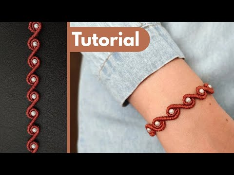 Micro Macrame Bracelet Tutorial with Pearls 