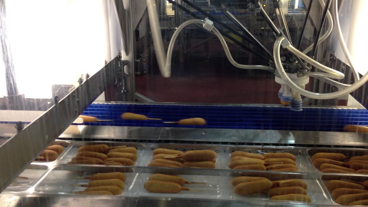 Corn Dog Packaging Robot - YouTube