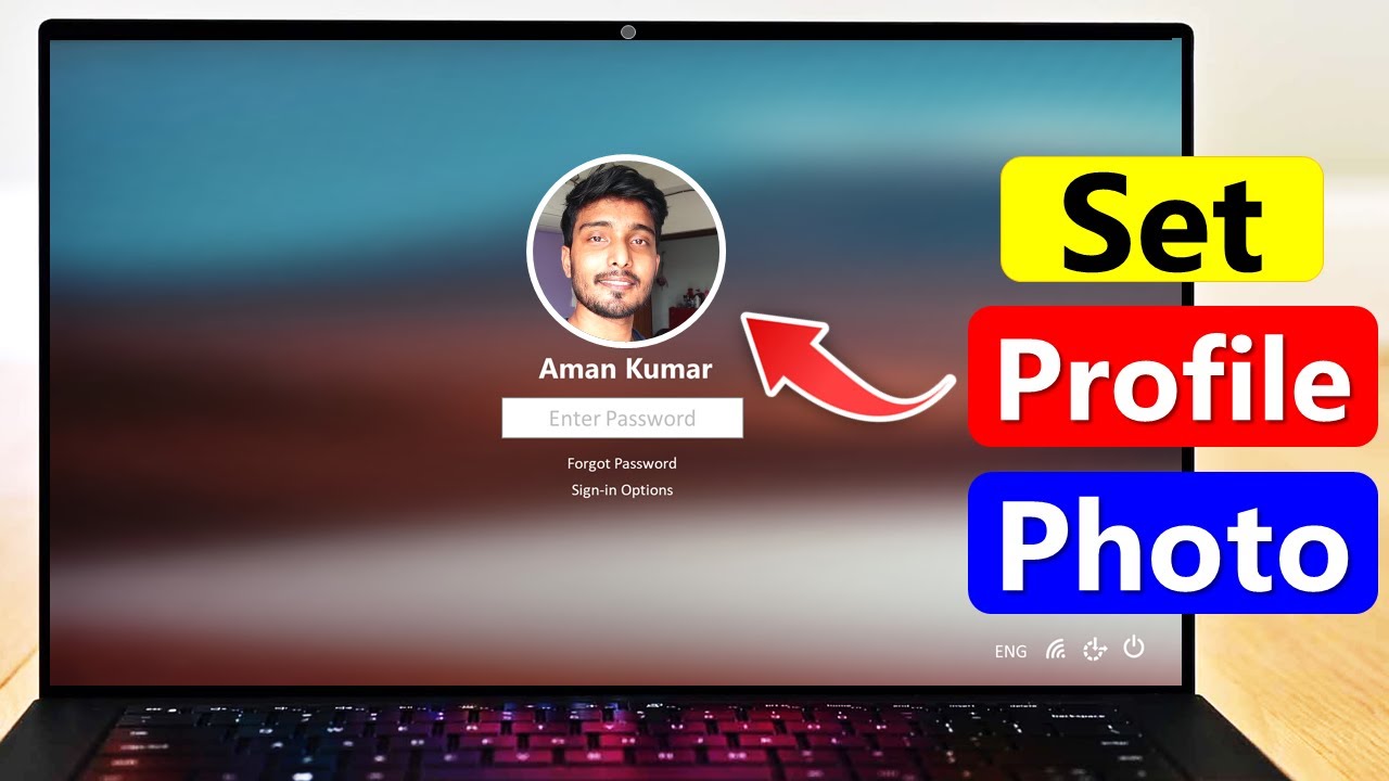Laptop me lock screen pe photo kaise lagaye | How to set profile photo ...