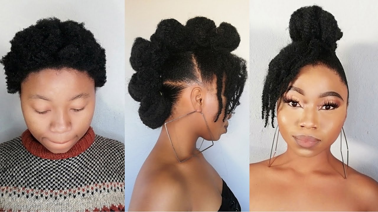 How to do a Mohawk for natural hair | Type 4C hairstyle | Natural ...