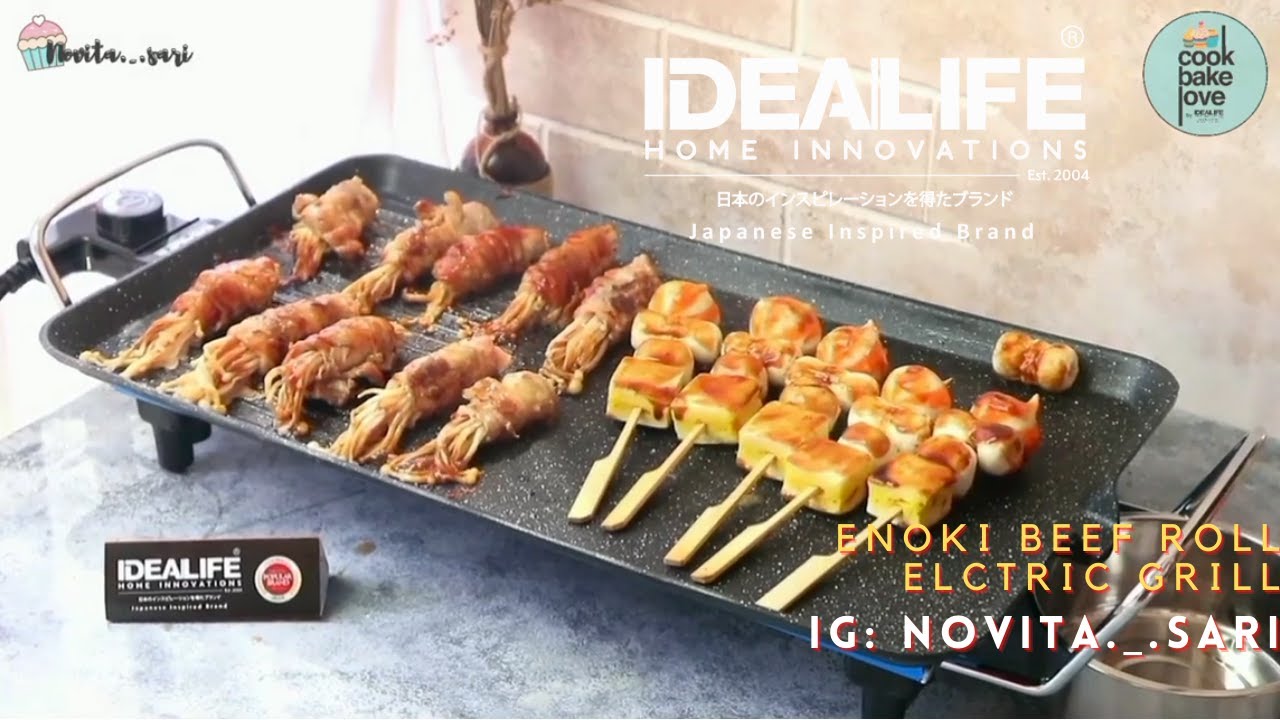 ENOKI BEEF ROLL (IDEALIFE Electric Grill IL-116s) - YouTube
