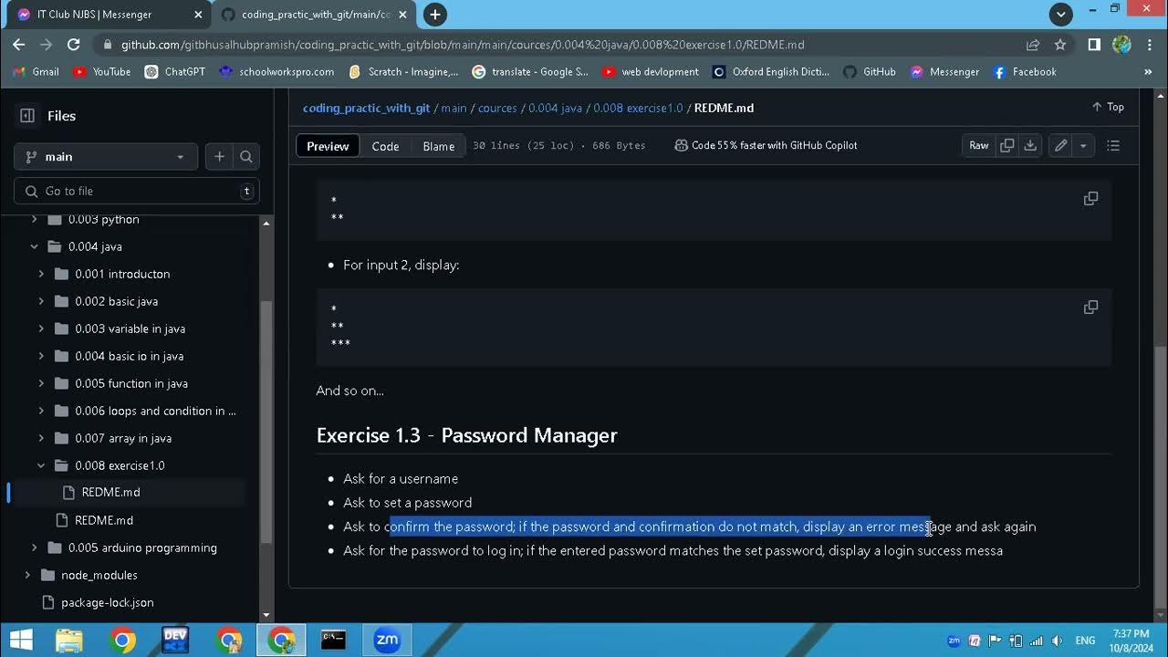 Introduction to Java Exercise #1 | Pramish Bhusal | Zoom Meeting #57 ...