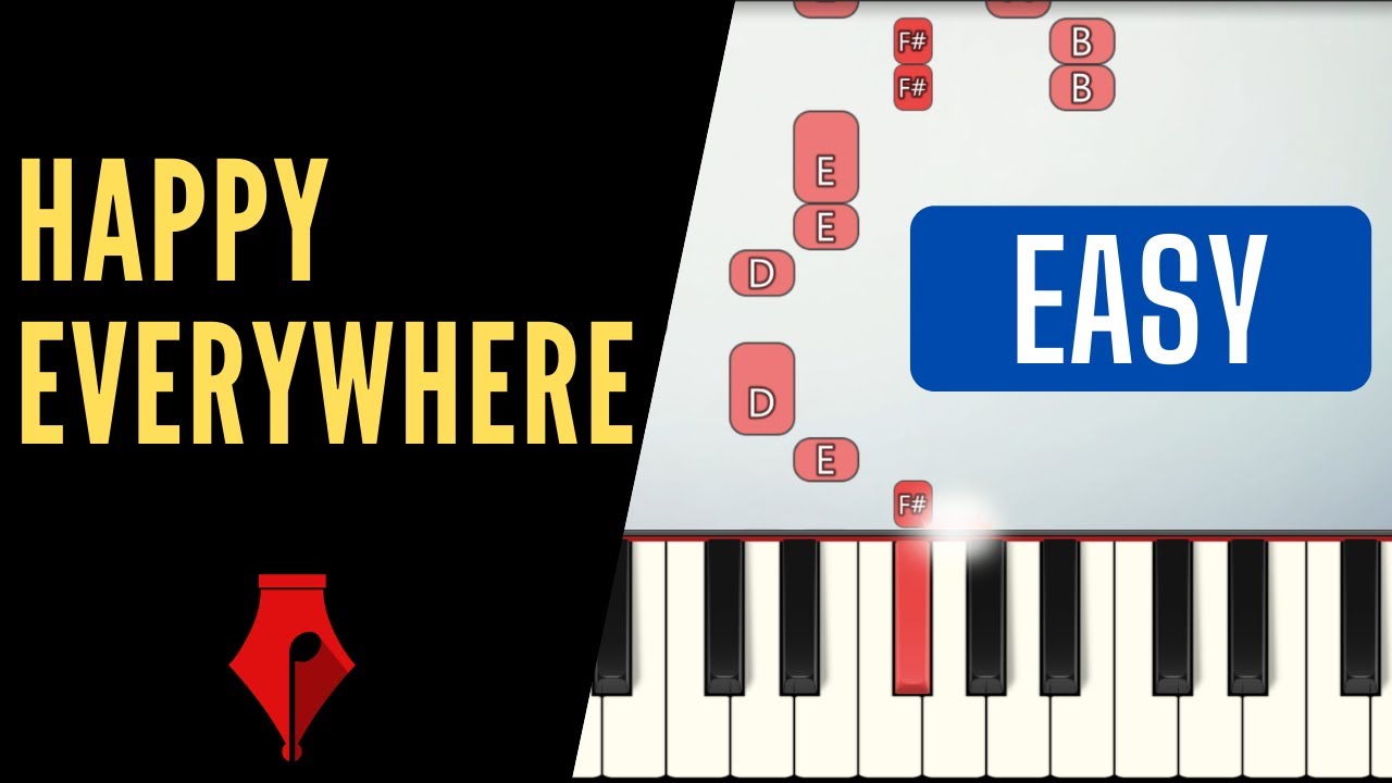 Blake Shelton - Happy Anywhere feat. Gwen Stefani | EASY Piano Tutorial ...