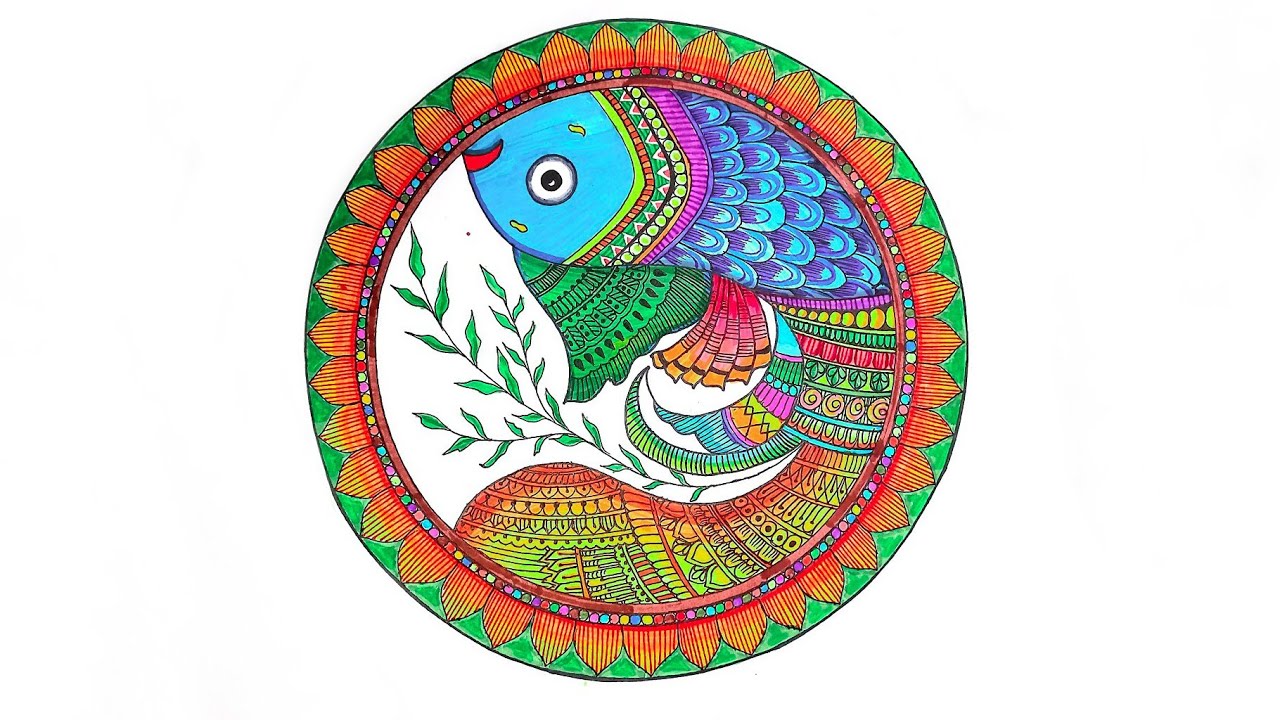 || Fish Mandala Art With Brush Pen || Mandala Patterns || For Beginners ...