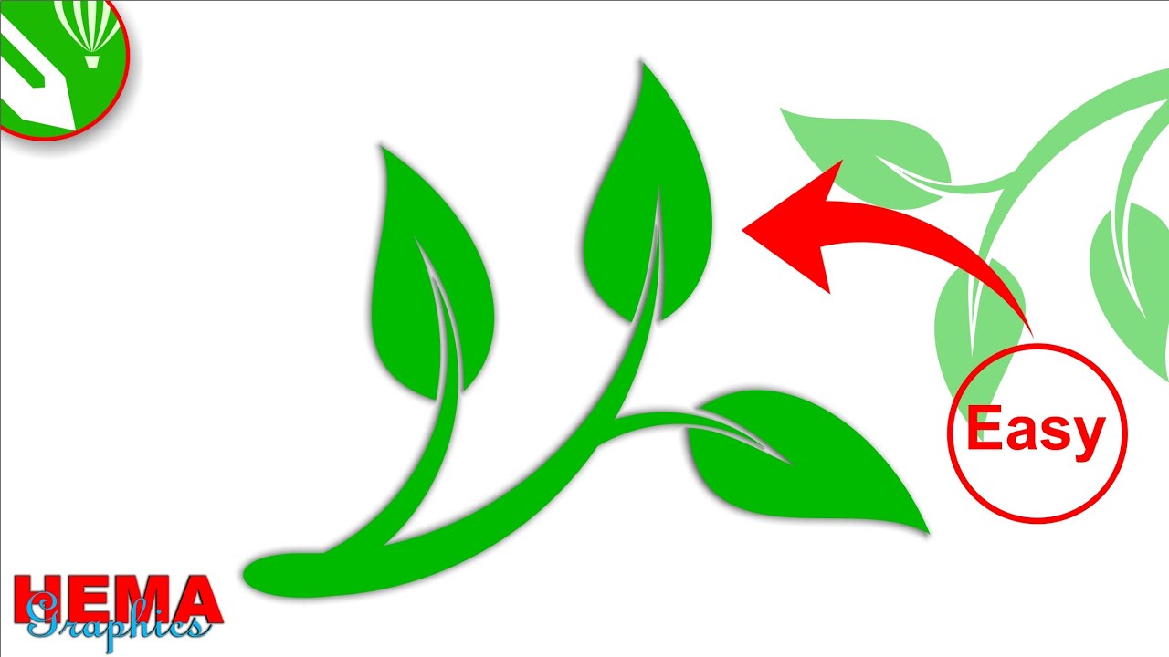 Coreldraw Tutorial - How To Make Leaf 🍀 Design in Coreldraw - YouTube