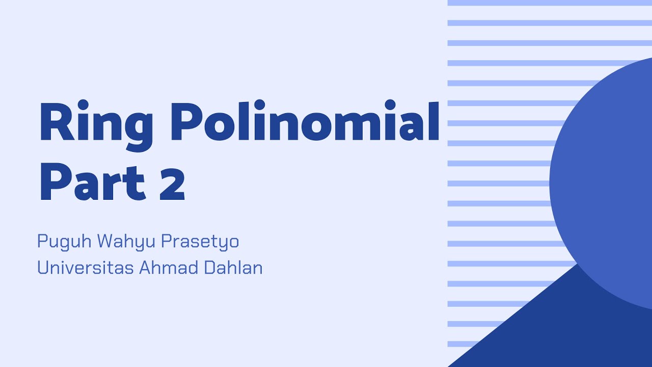 Ring Polinomial Part 2 - YouTube