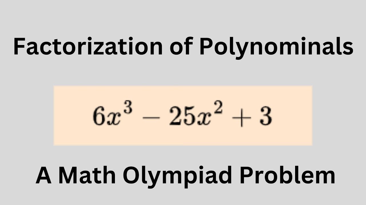 A nice Math problem | Polynomial | Factorization | Olympiad - YouTube A nice Math problem | Polynomial | Factorization | Olympiad - YouTube
