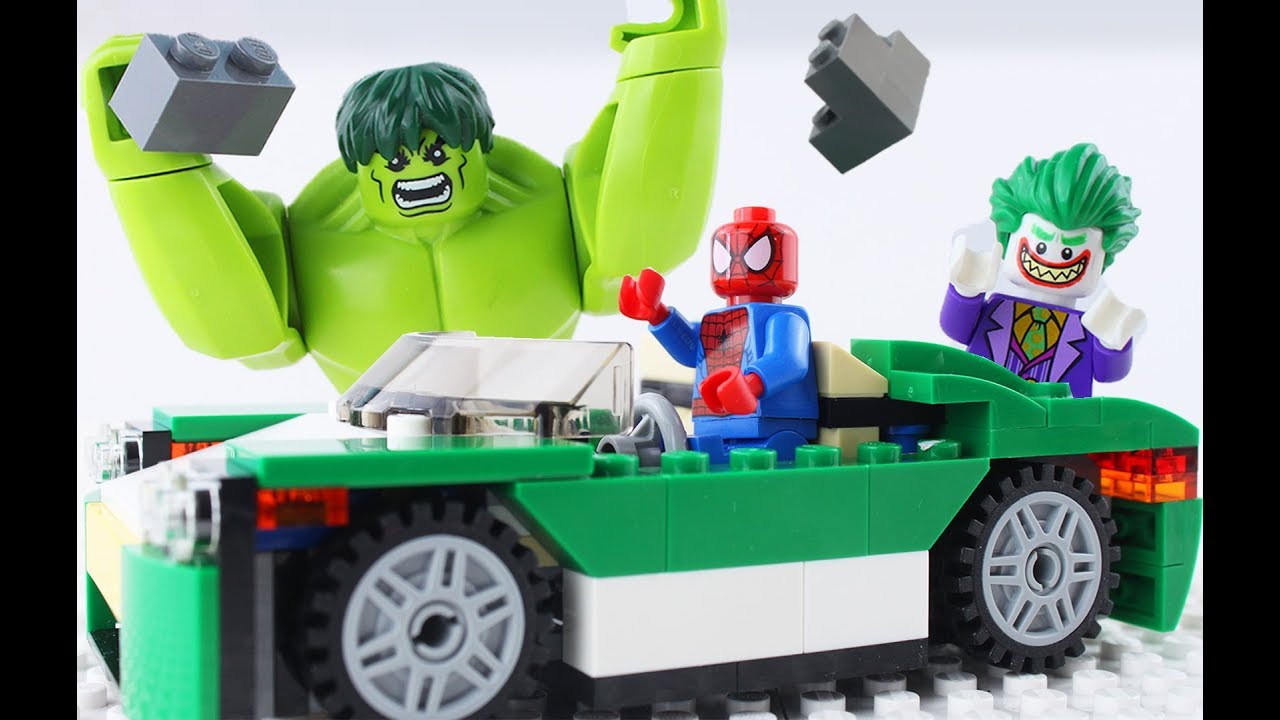 LEGO Super Heroes STOP MOTION LEGO Spiderman And Hulk: Cruiser Build ...