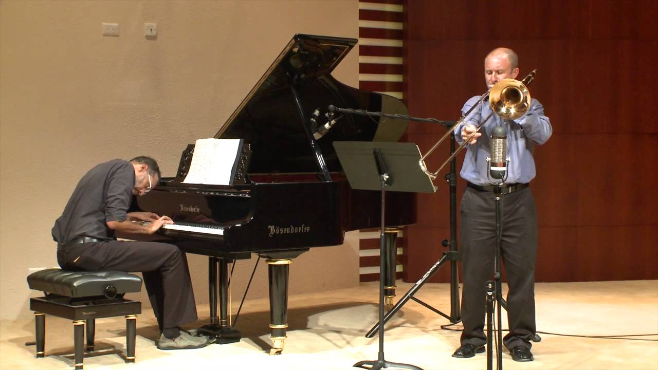Grøndahl Trombone Concerto performed by Aidan Chamberlain and Enrique ...