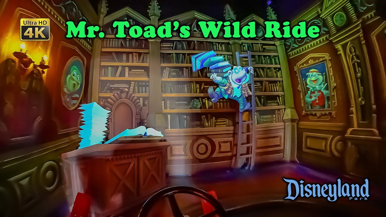 Mr Toad's Wild Ride On Ride Low Light 4K POV Disneyland 2022 12 13 - YouTube