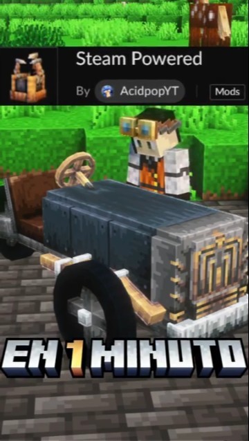 STEAM POWERED en 1 MINUTO #createmod #minecraft #mods #create - YouTube