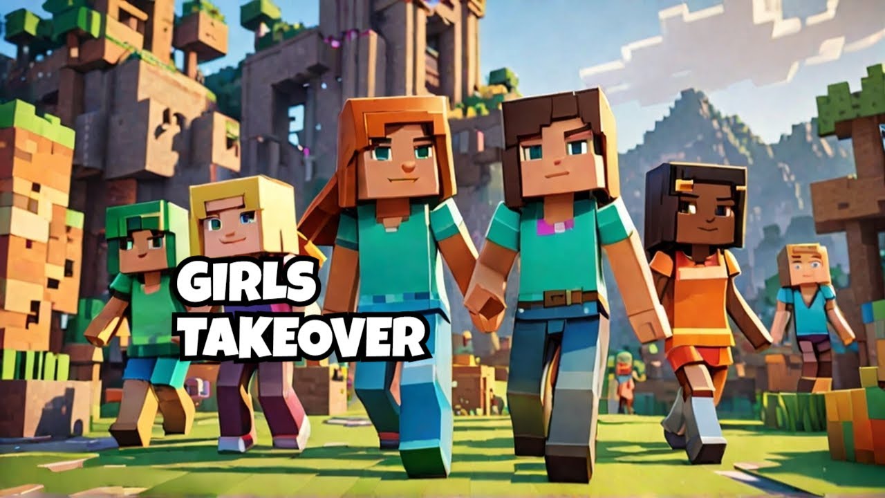 Girls Take Over Minecraft in 1 Hour Challenge - YouTube