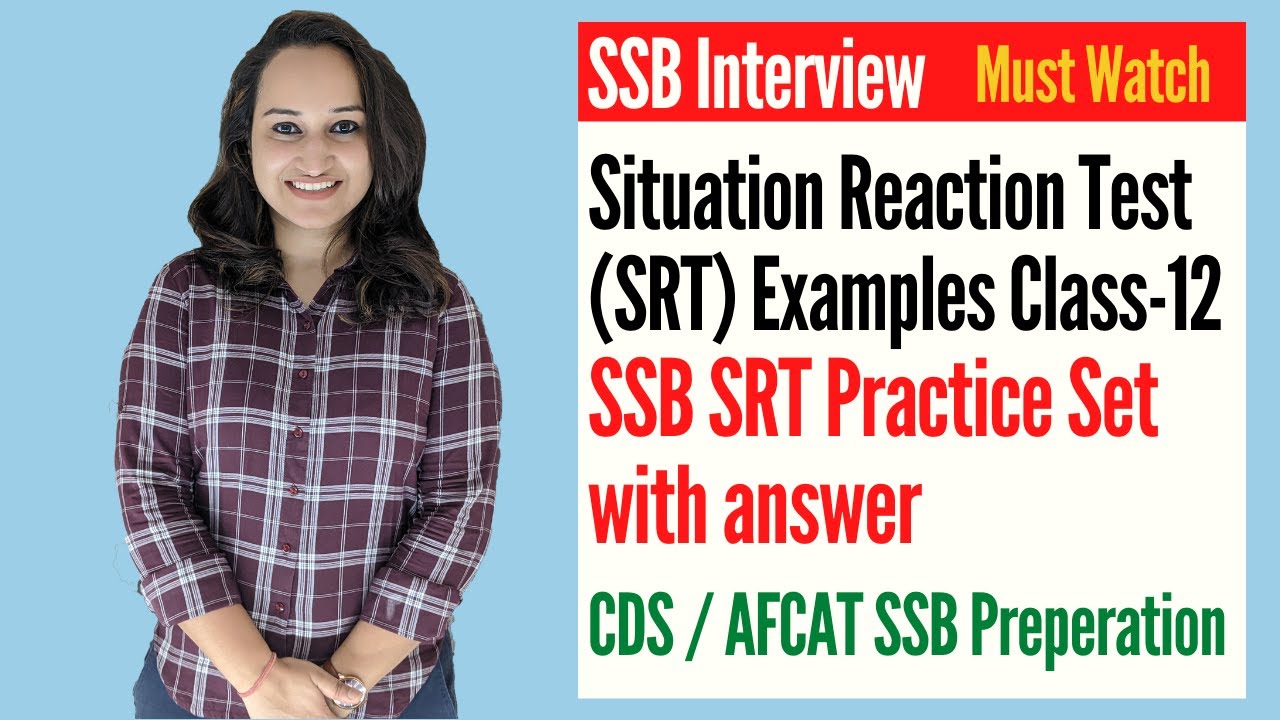 SRT for SSB Interview | SSB SRT Practice Set with answers | Situation ...