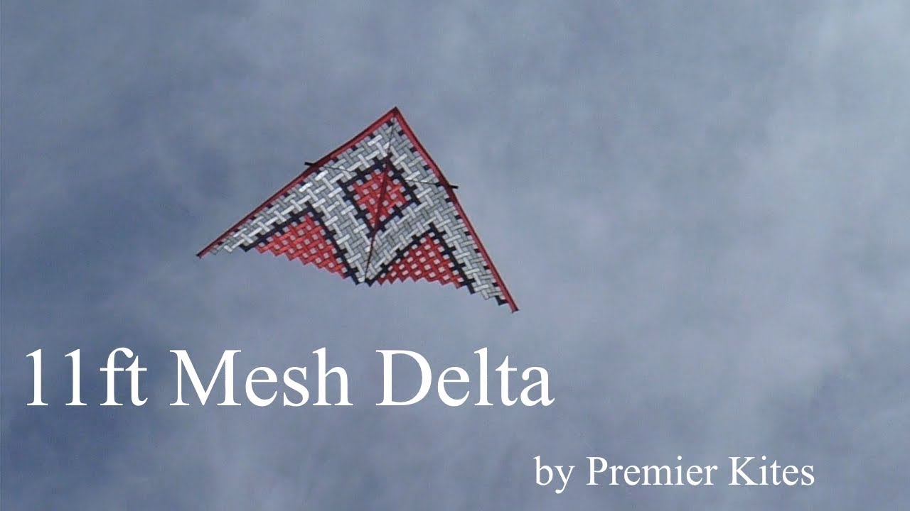 11ft Mesh delta - a kite full of holes! - YouTube