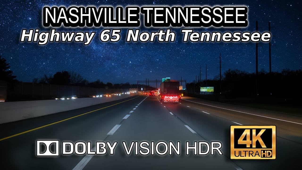 Driving on Highway 65 North Tennessee at Night 🌙🚗💫 | A Mesmerizing Road ...