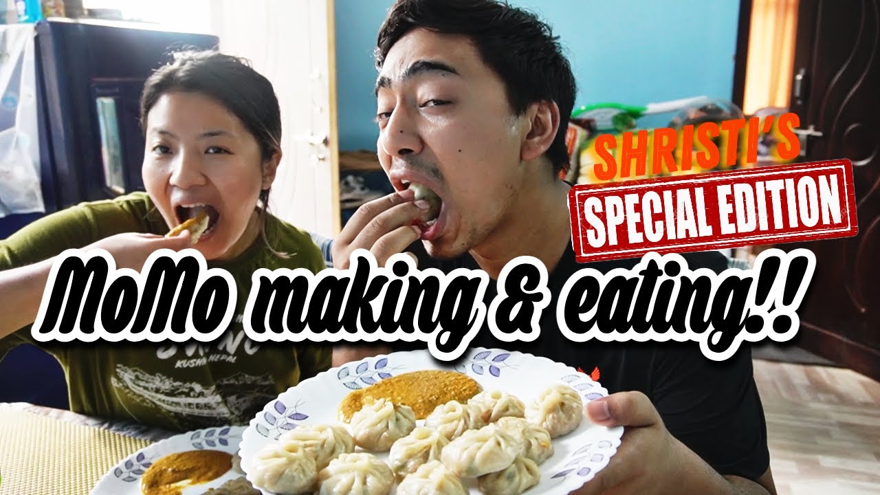 Momo making & eating 🥟🤤//Shristi's Special 😋 - YouTube