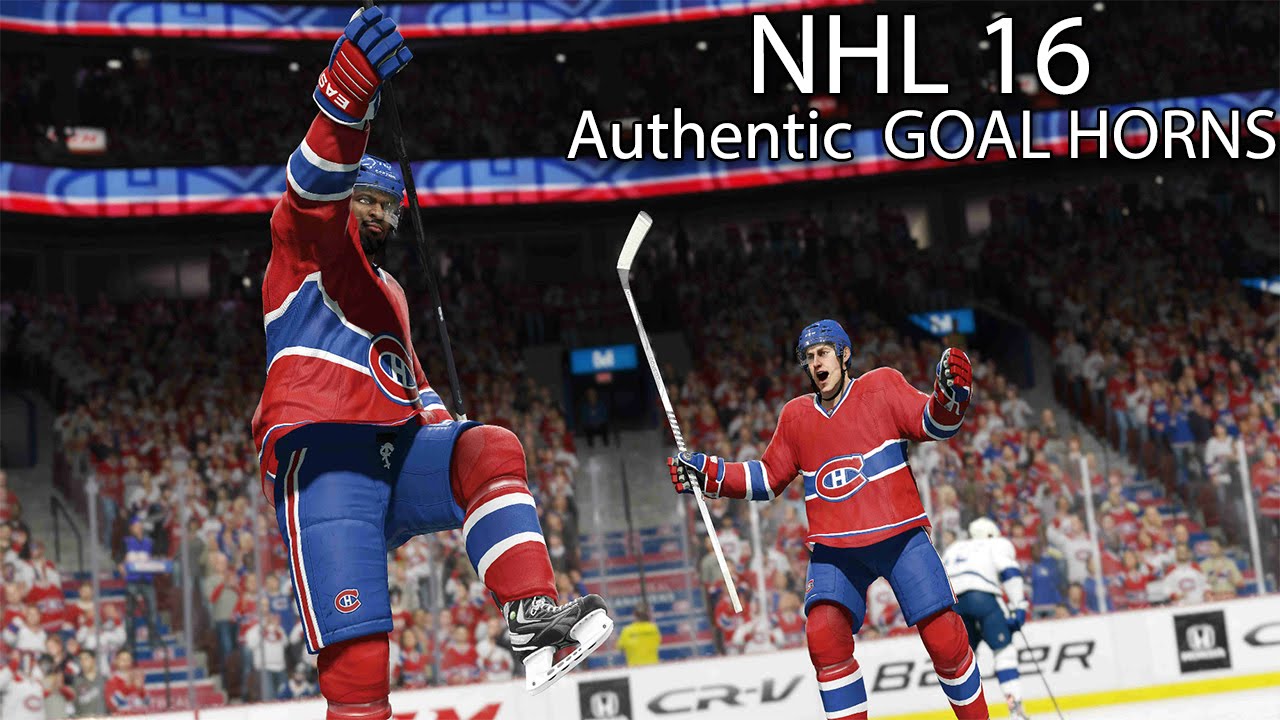 NHL 16 Authentic GOAL HORNS - YouTube