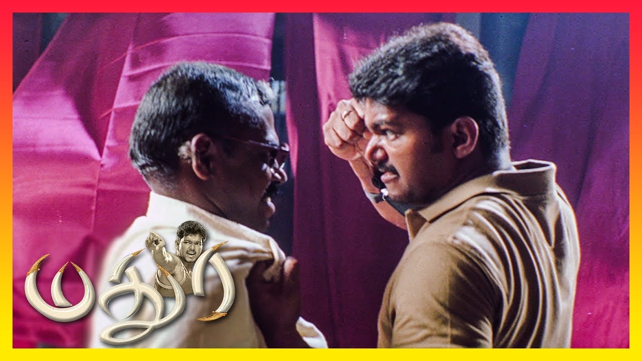 Madhurey Tamil Movie | Vijay confronts Pasupathy | Vijay | Sonia ...
