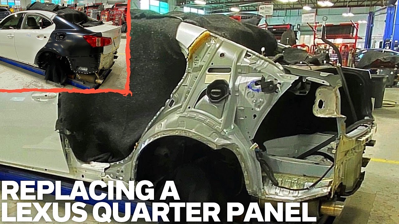 Replacing A Lexus Quarter Panel - YouTube