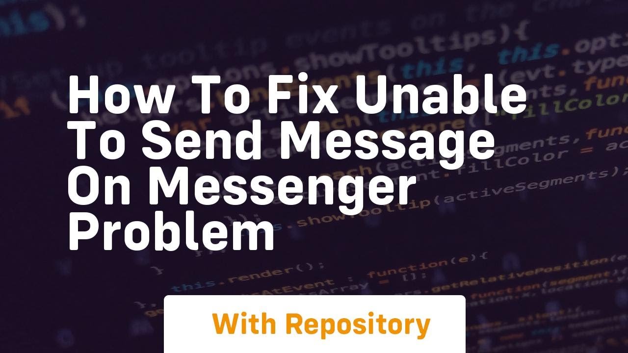 How to fix unable to send message on messenger problem - YouTube